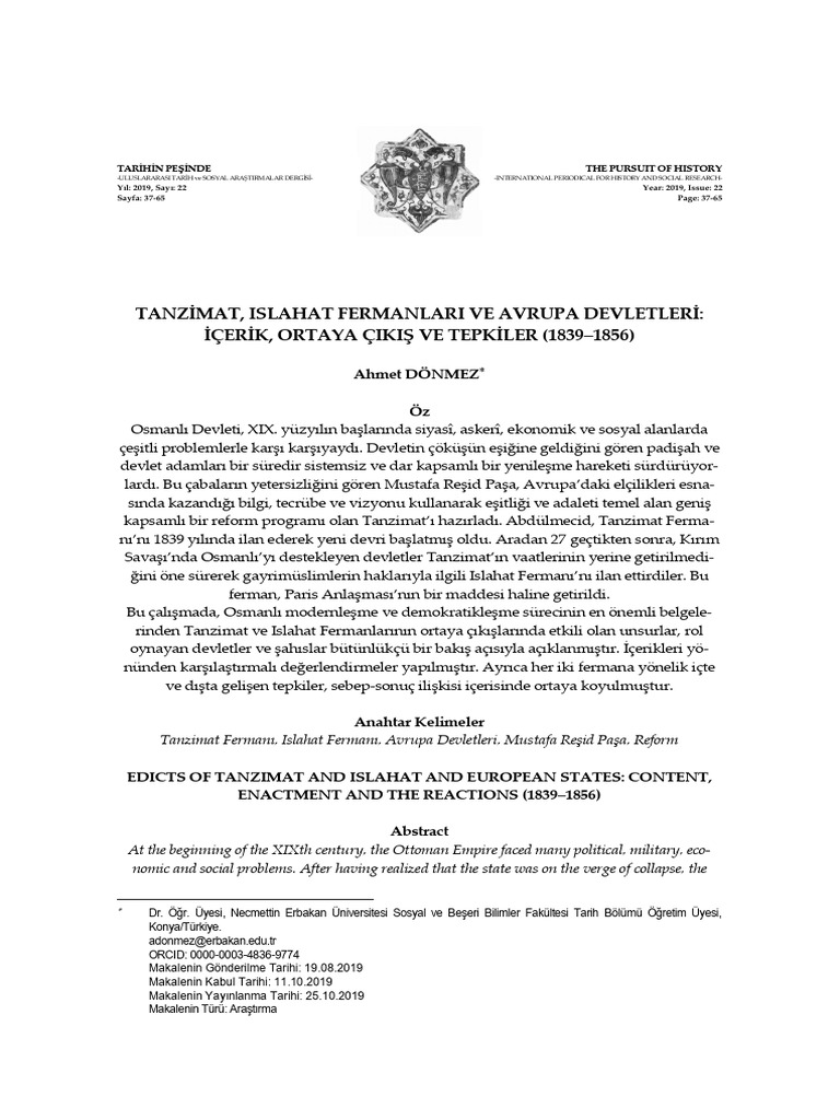 Tanzimat Ve Islahat Fermanları | PDF