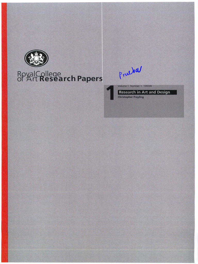 Frayling Research in Art and Design 1993-1 | PDF