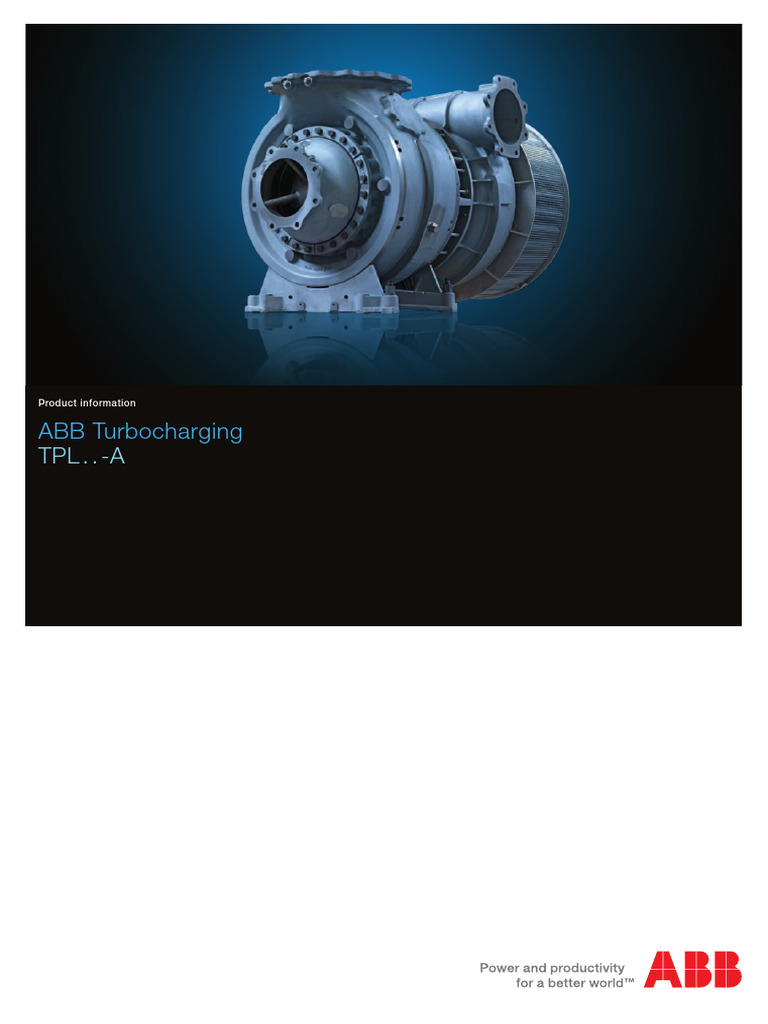 ABB Turbocharging TPL..-A | PDF | Turbocharger | Turbine