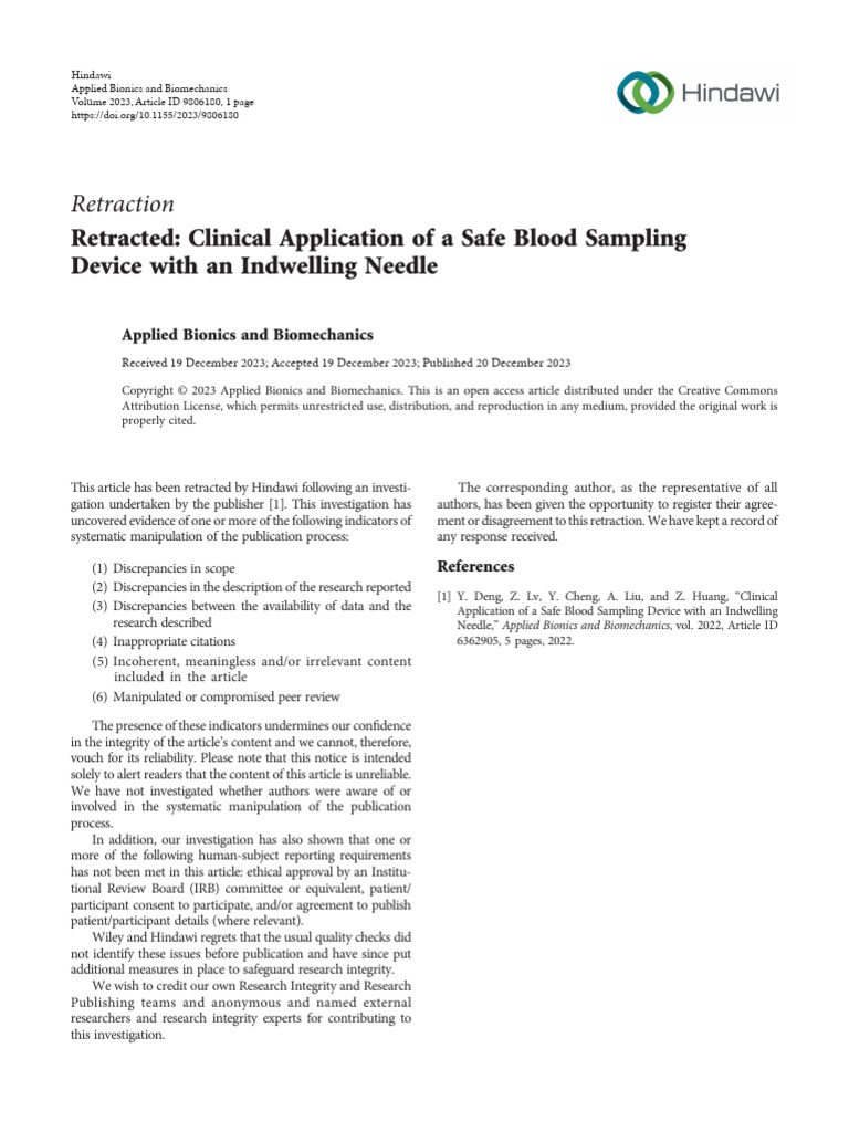 Clinical Application of A Safe Blood Sampling Device With An-Q3 | PDF ...