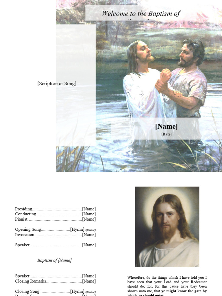 LDS Baptismal Program | PDF
