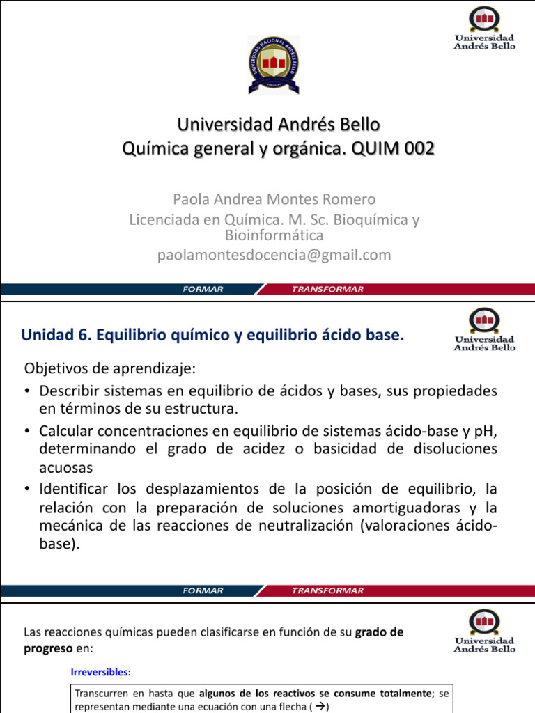 Copia de Introducción+equilibrio+químico+y+equilibrio+ácido+base | PDF ...