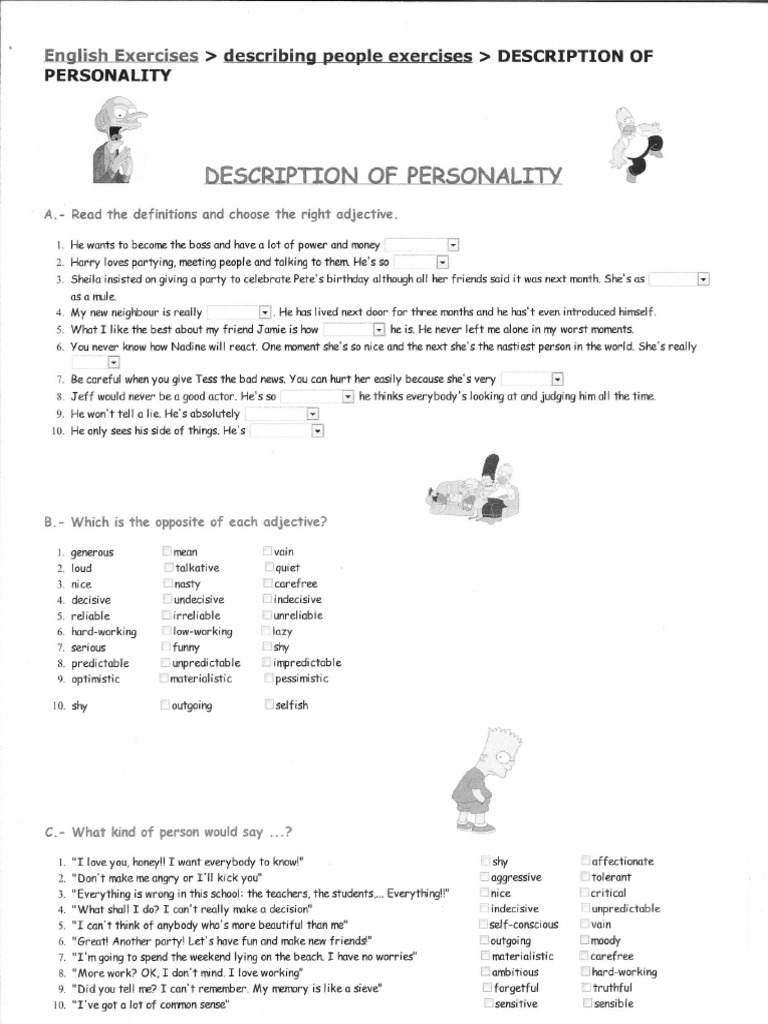 Description of Personality | PDF