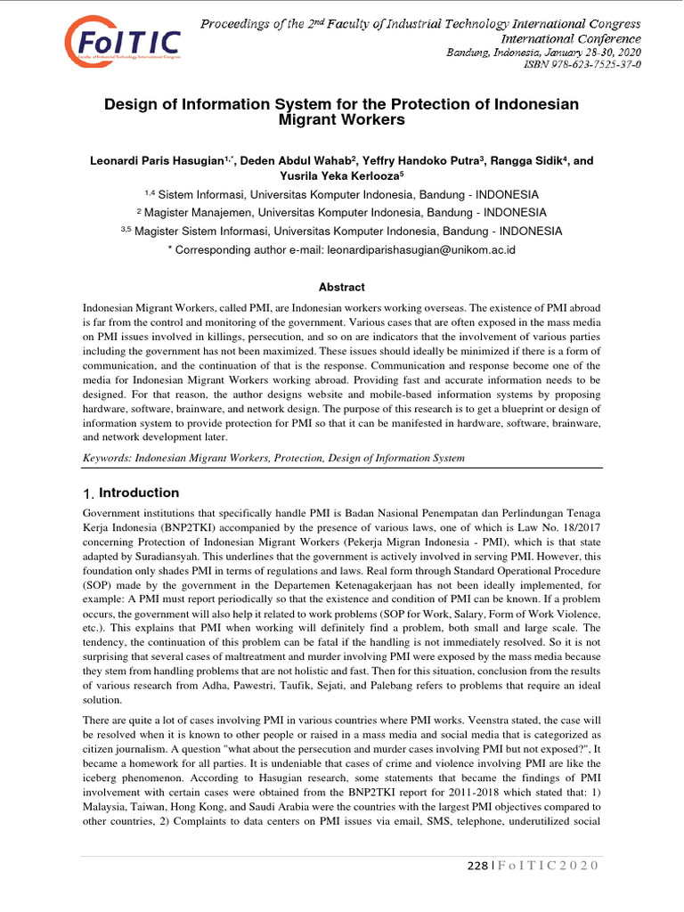 36 Design of Information System For The Protection of Indonesian | PDF | Computer Hardware ...