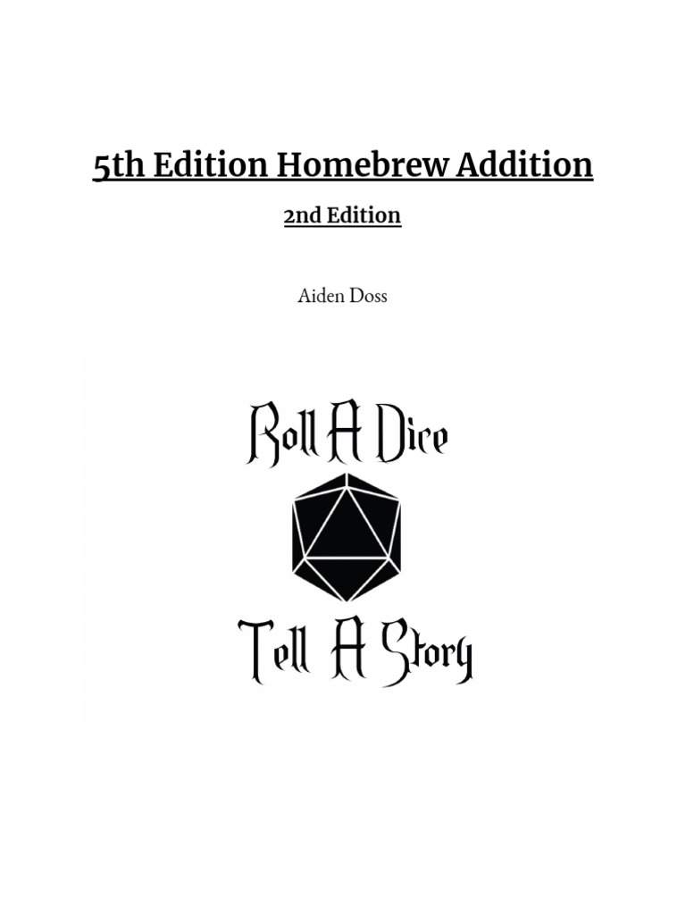 5e D&D Homebrew Additions 2 | PDF | Virus