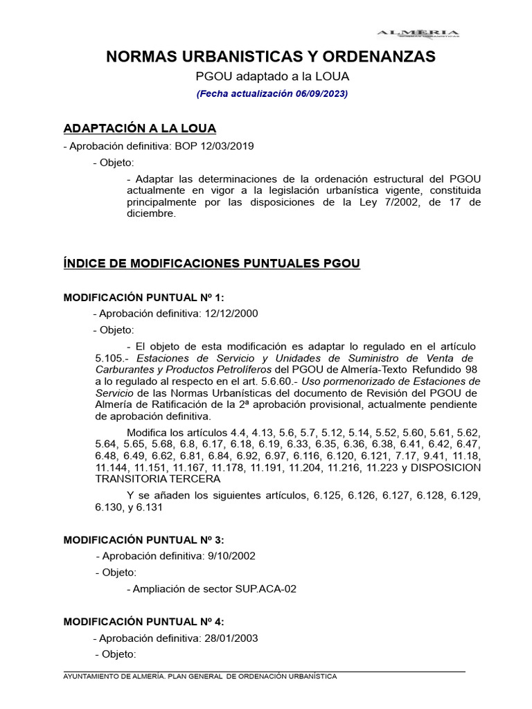 Normas Urbanísticas Pgou Actualizadas - A4 | PDF | edificio | Estacionamiento
