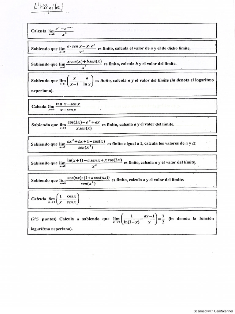 Ejercicios de Selectividad. Matemáticas | PDF
