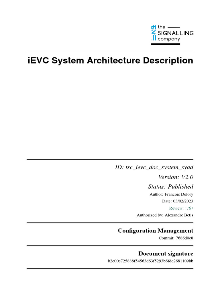 TSC Ievc Doc System Syad V2.0 | PDF | Specification (Technical Standard ...