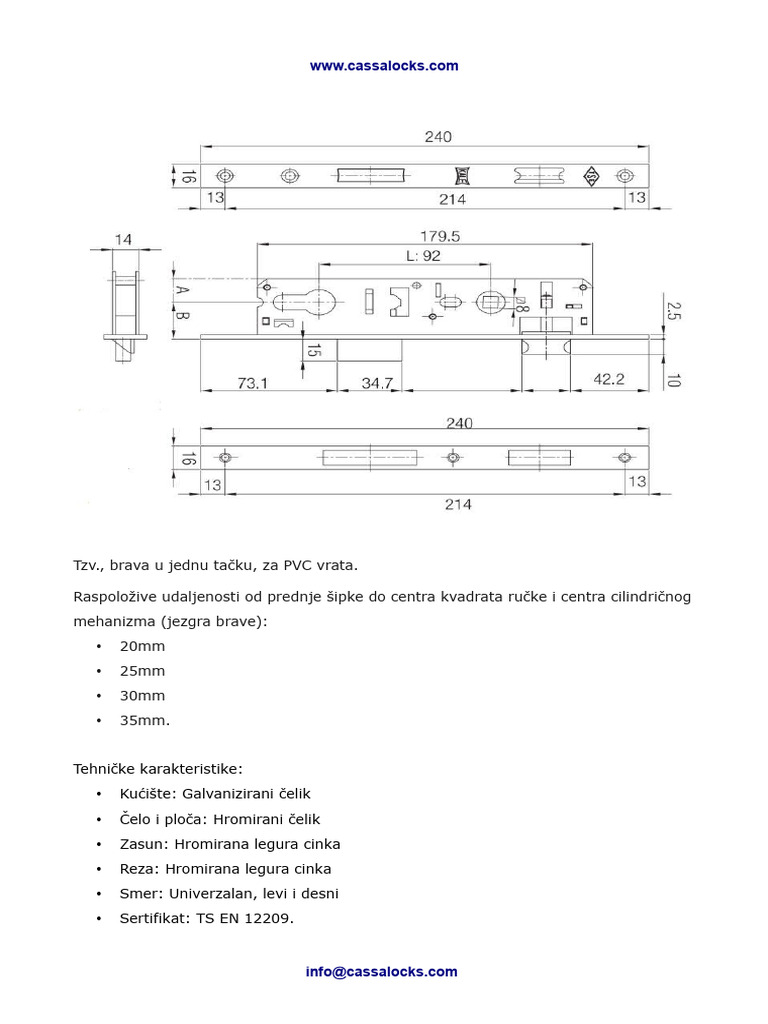 Brava Kale 192P Specifikacija | PDF