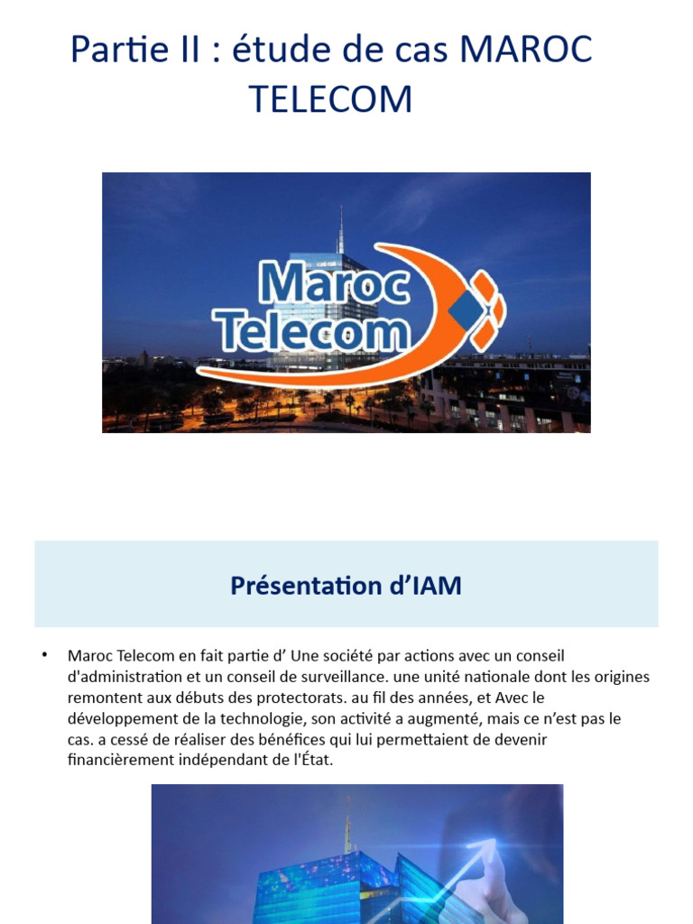 Etude de Cas Maroc Telecom | PDF | Affaires