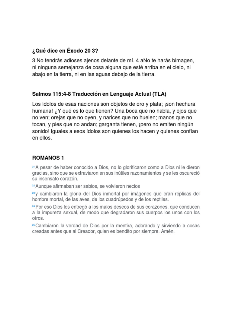 Qué Dice en Éxodo 20 3 | PDF | Elijah