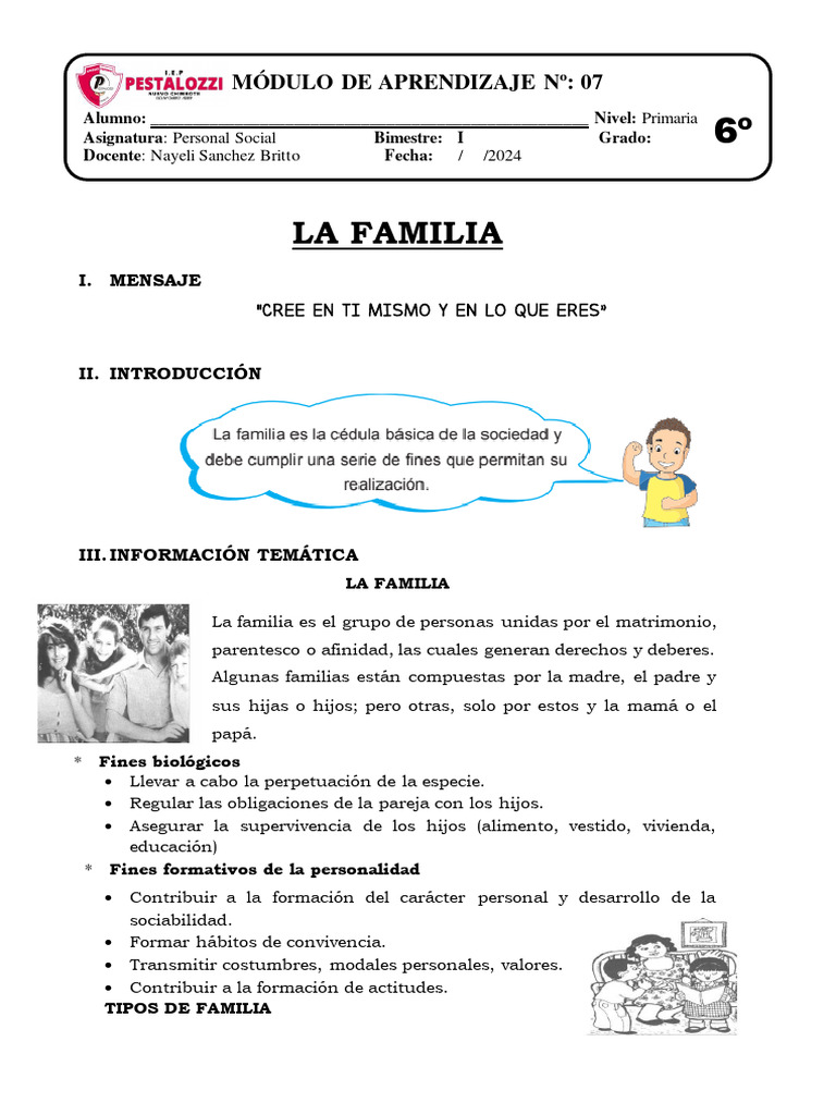 M.07-La Familia | PDF | Familia