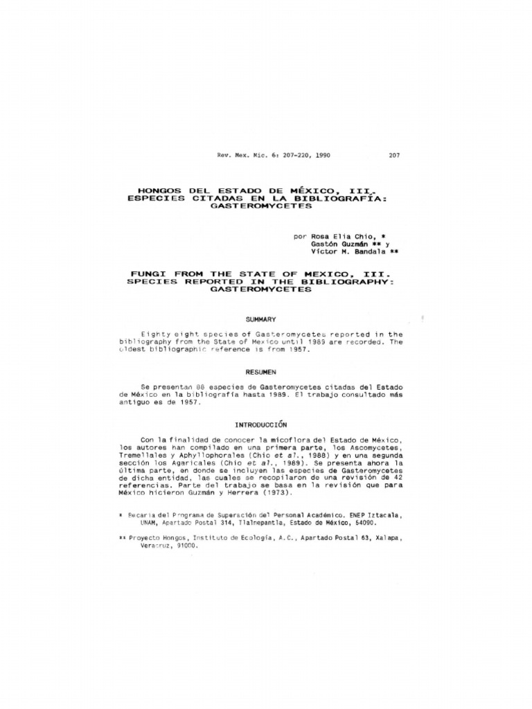 765-Texto Del Artículo-2396-1-10-20161019 | PDF | Organismos | Hongo