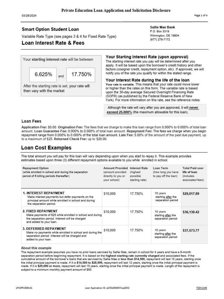 Loan Application and Solicitation Disclosure | PDF | Loans | Student ...