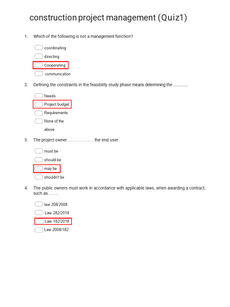 Quiz (1) Solution | PDF | Engineering | Business