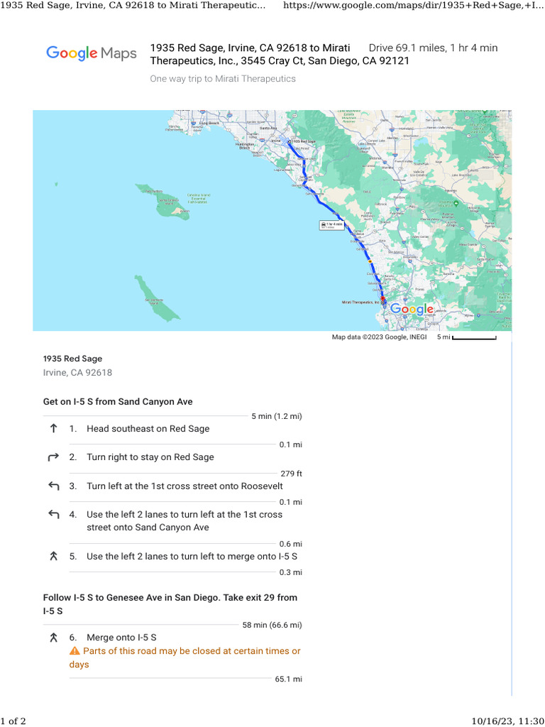 Map With Route | PDF