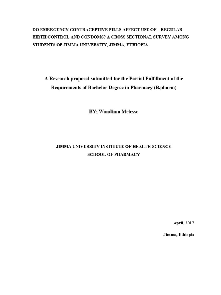 A Research Proposal Submitted For The Partial Fulfillment of The Requirements of Bachelor Degree ...