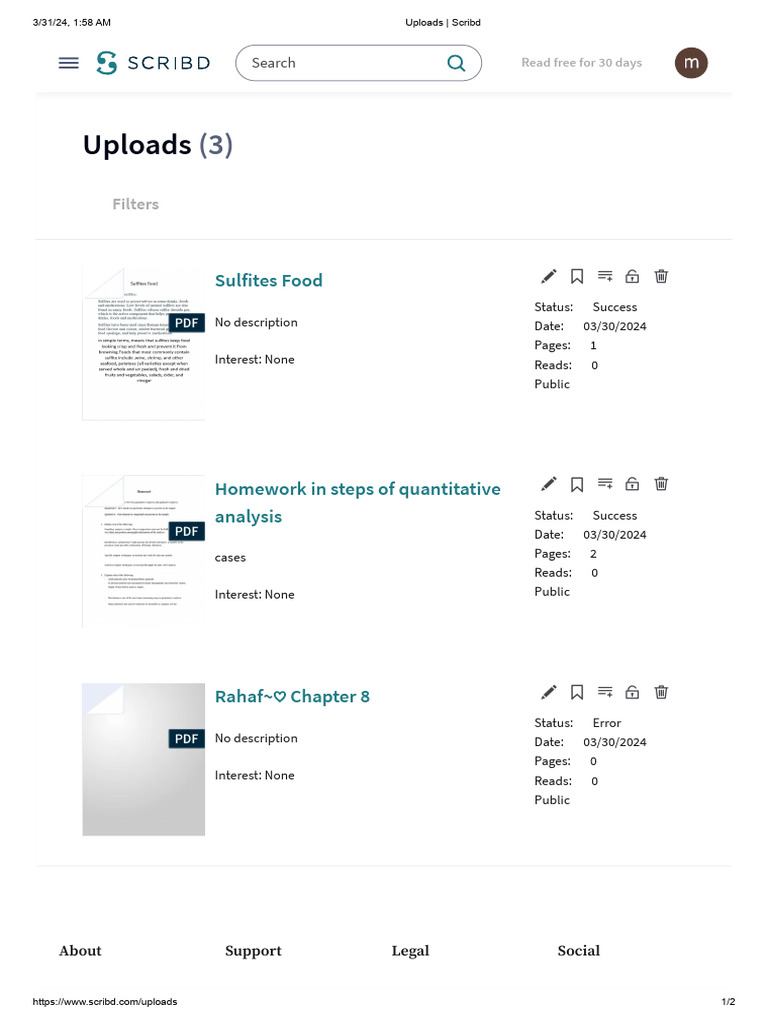 Uploads - Scribd | PDF | Scribd | World Wide Web