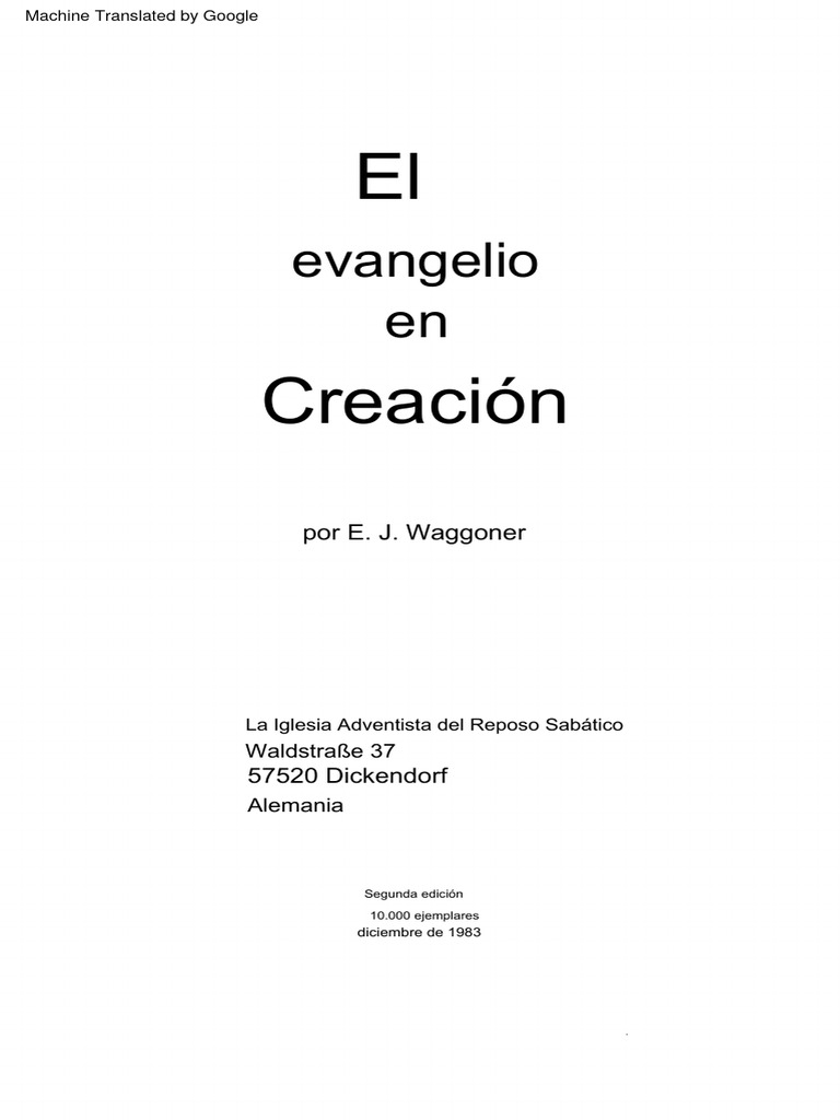 The Gospel In Creation Old Pdf Cristo Título Jesús