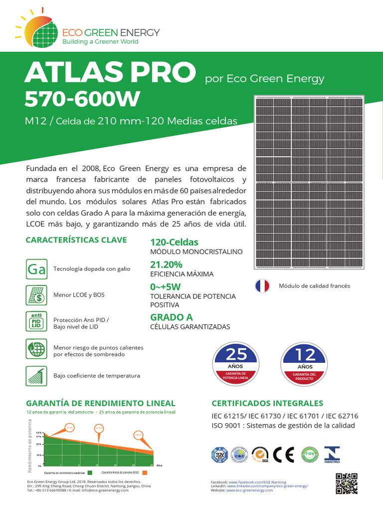 ATLAS PRO-570-600W-120M (M12) - MONO-12BB-Spanish | PDF | Panel solar ...