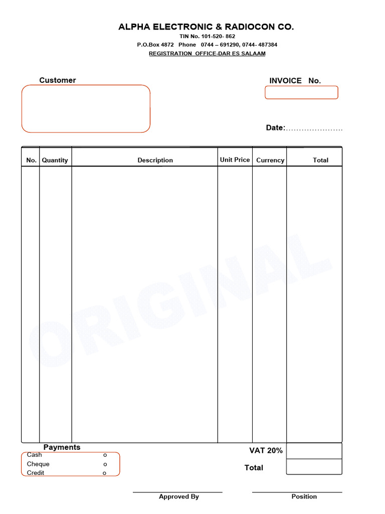 Alpha Electronic Invoice | PDF | Finance & Money Management