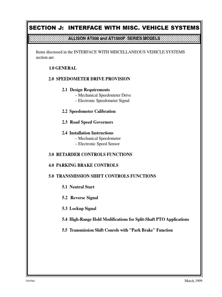 Interface With Miscellaneous Vehicle Systems | PDF | Manual ...