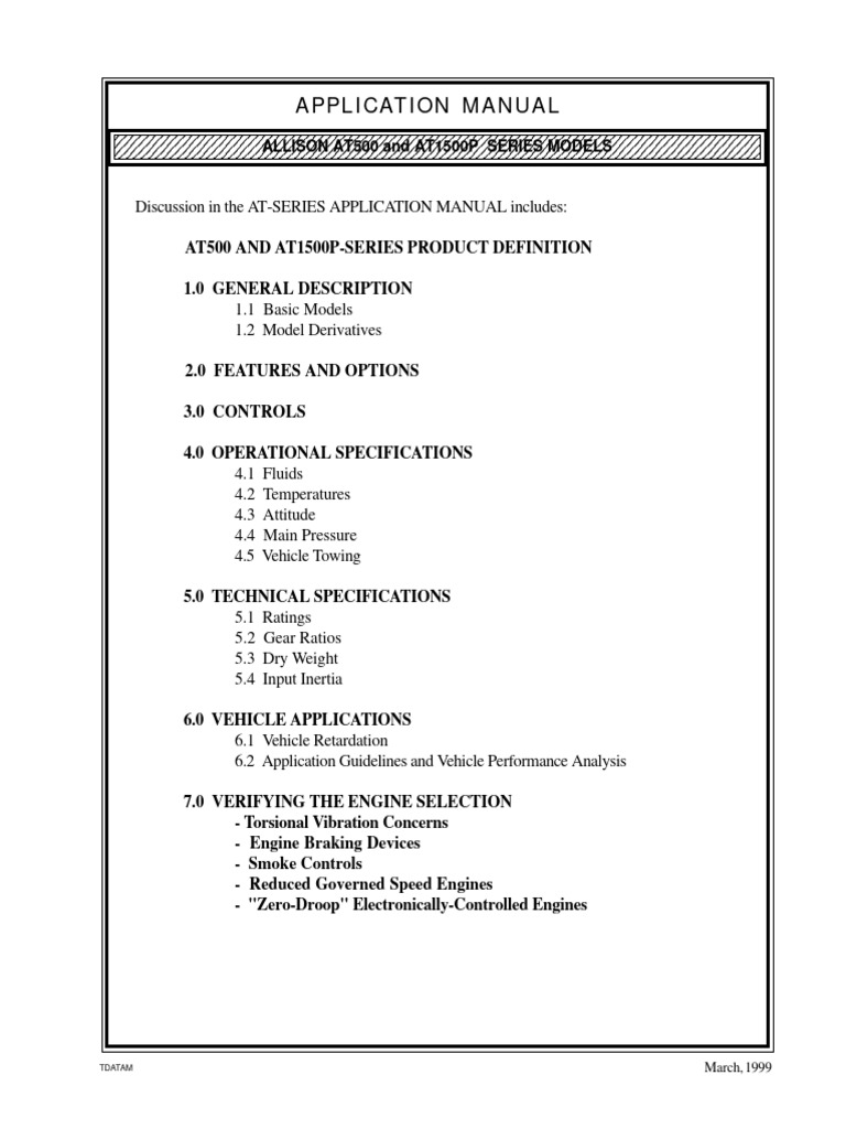 Manual de Aplicacion AT500 | PDF | Manual Transmission | Automatic Transmission