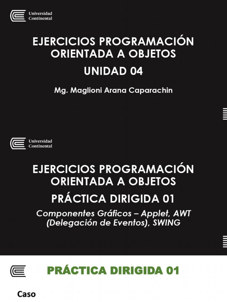 Ejercicios Poo Unidad 4 Pdf Interfaces Gráficas De Usuario