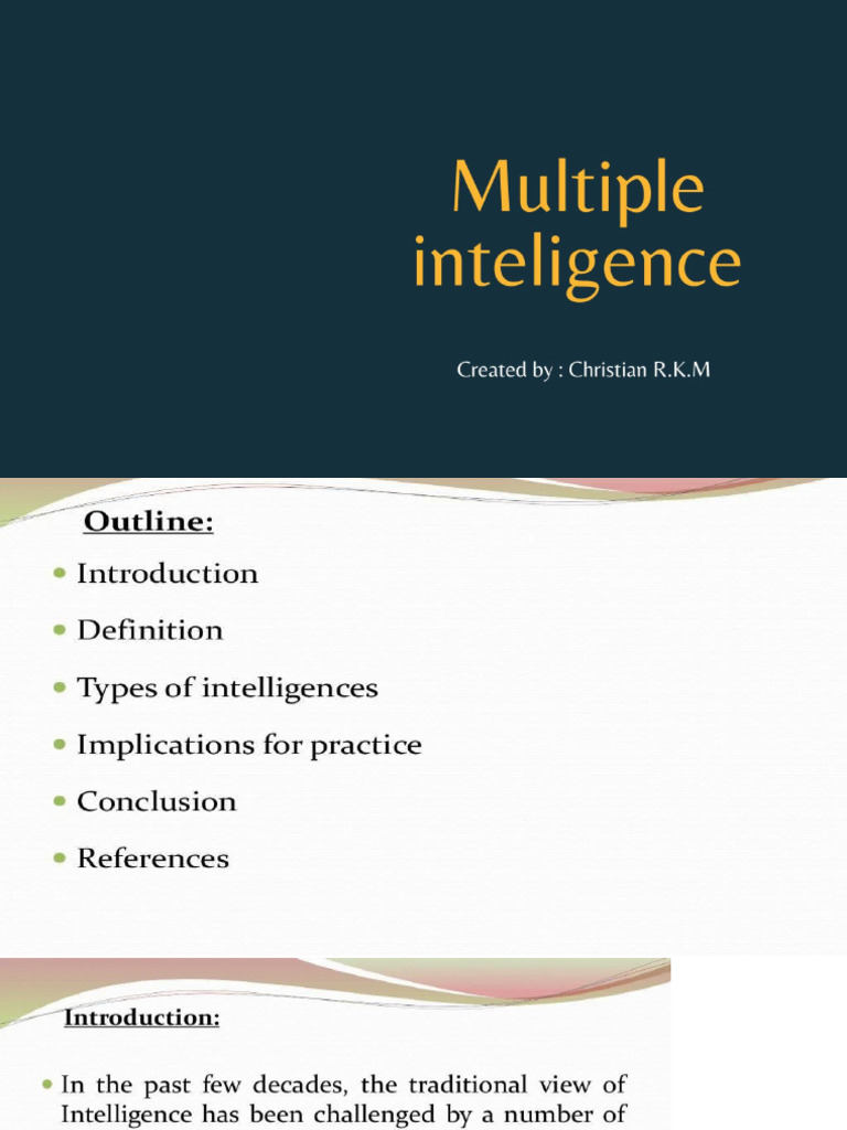 Multiple Intelligence | PDF