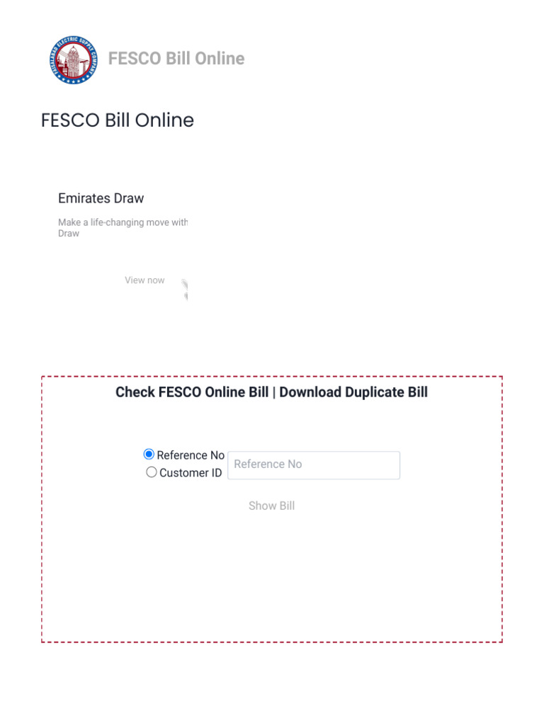 FESCO Bill Online | PDF | Finance & Money Management