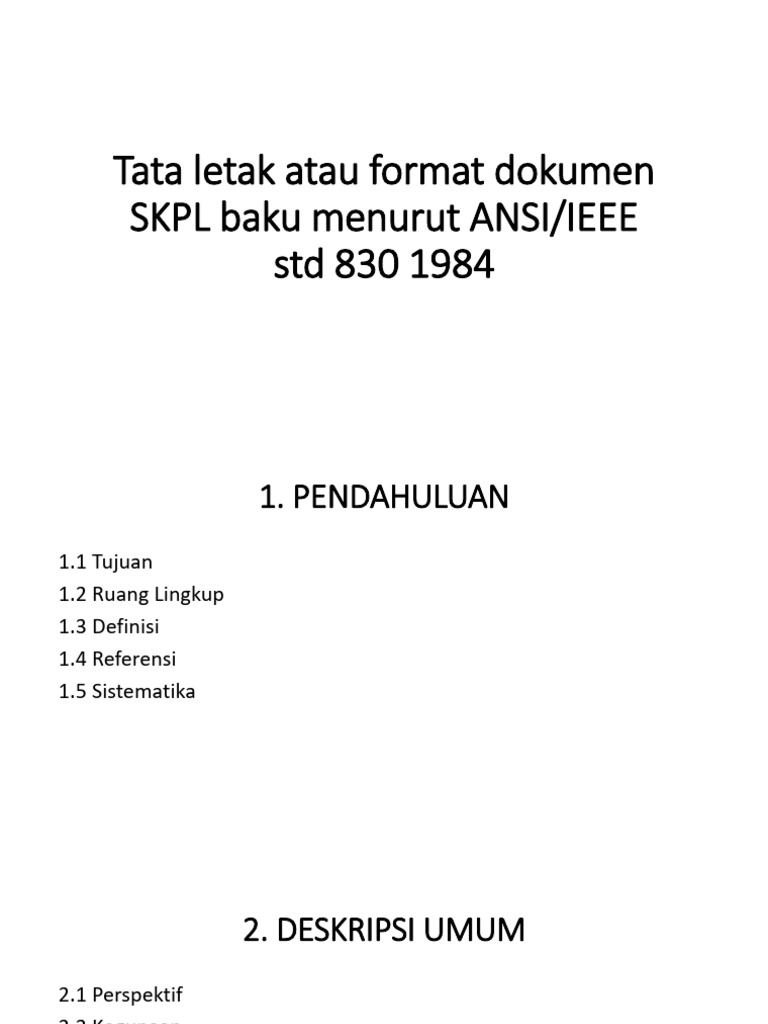 Format Dokumen SKPL Baku | PDF