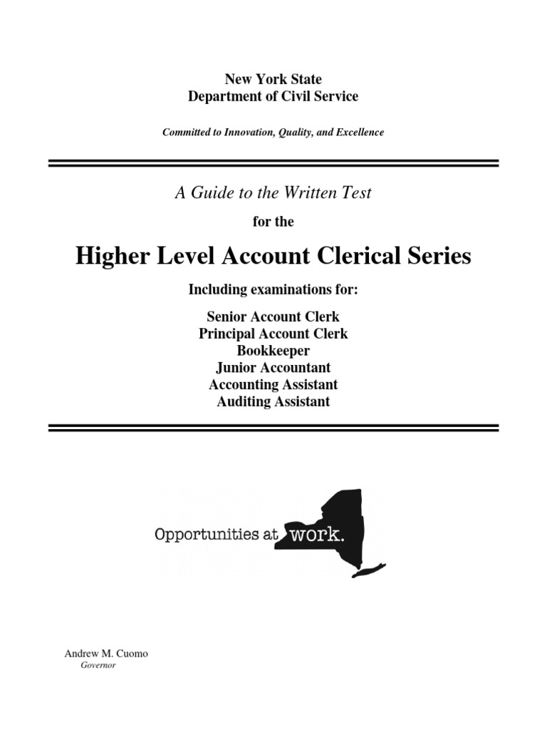 Higher Level Account Clerical Test Guide | PDF | Debits And Credits