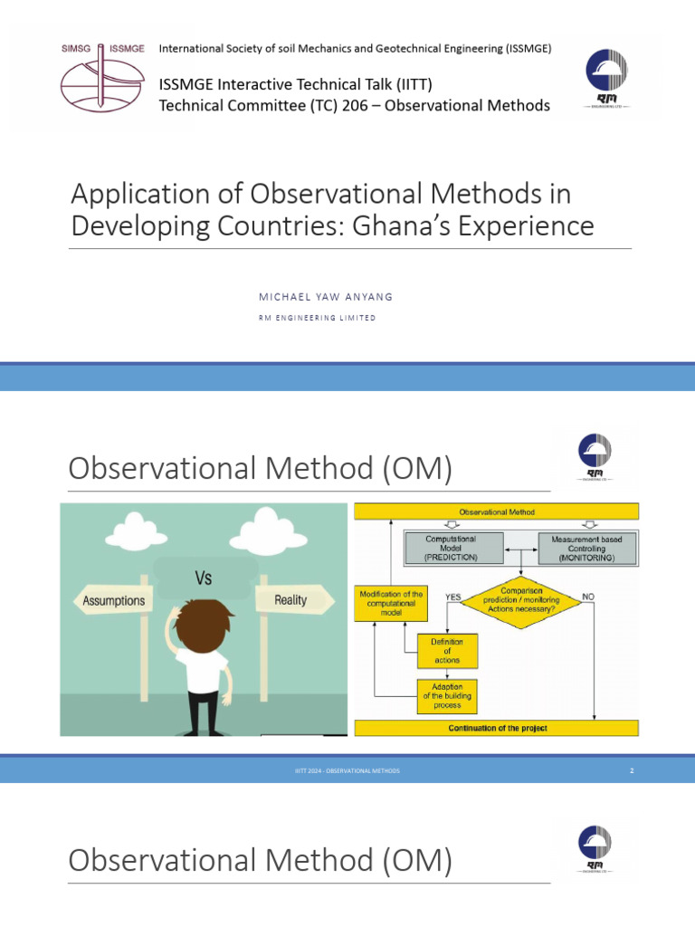 ISSMGE TC206 IITT (Observational Methods) - Anyang Yaw Michael - 1 ...