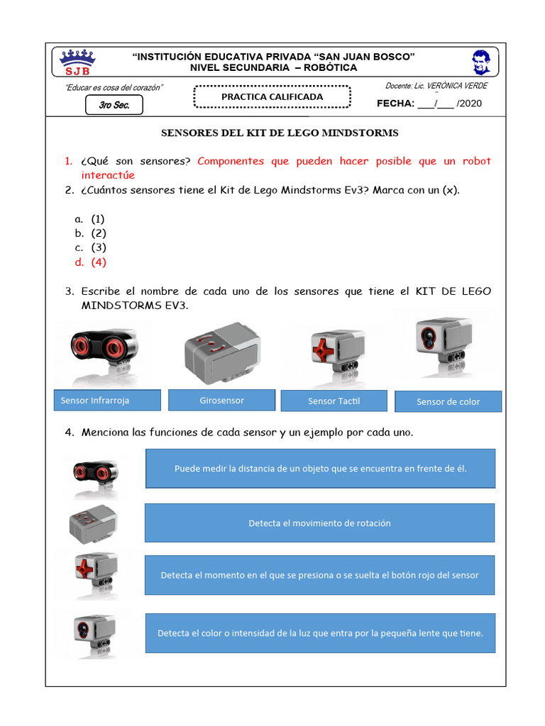 Sensores del Kit LEGO Mindstorms EV3 | PDF
