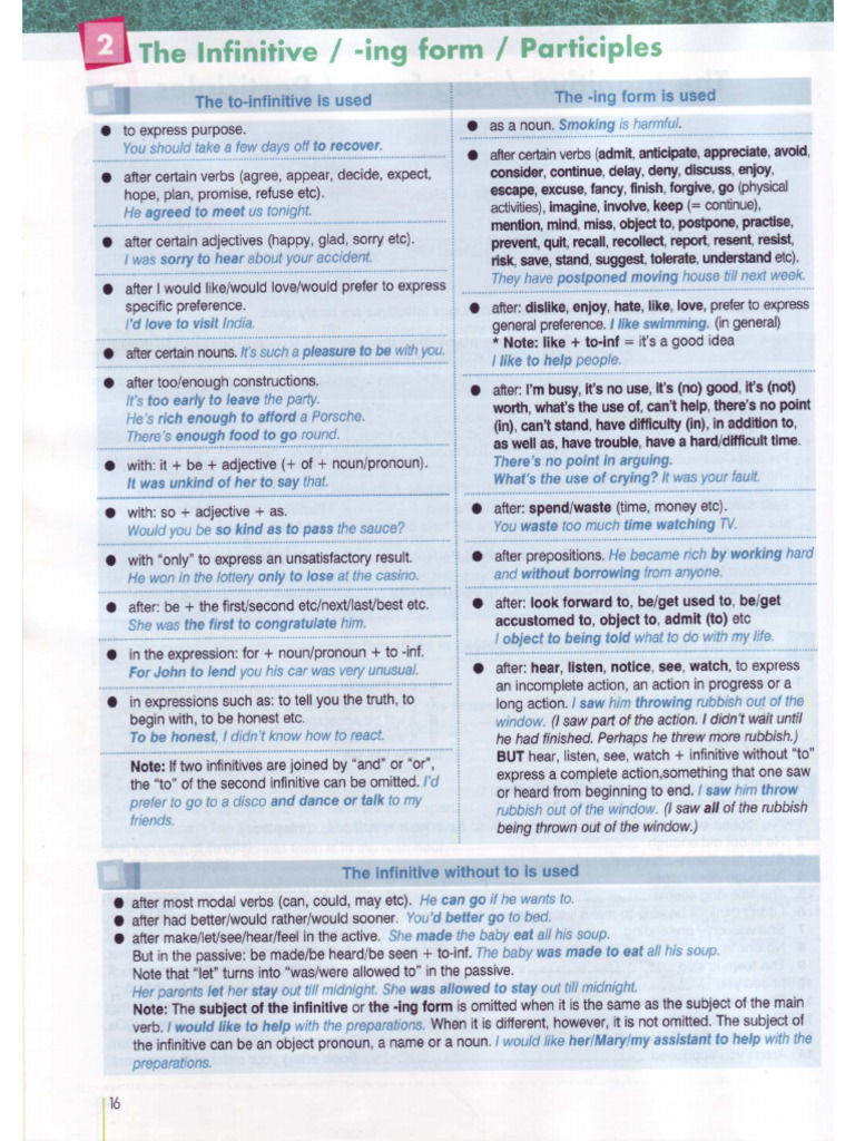 Gerund Infinitive | PDF