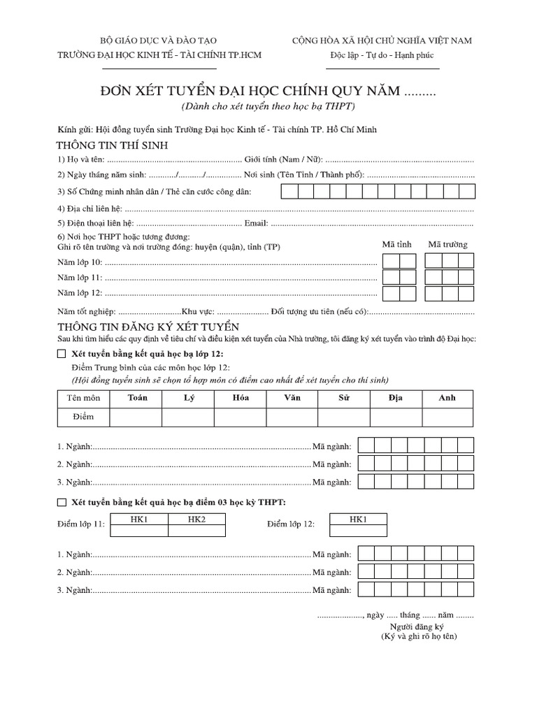 Phieu Dang Ky Xet Tuyen Hoc Ba Pdf