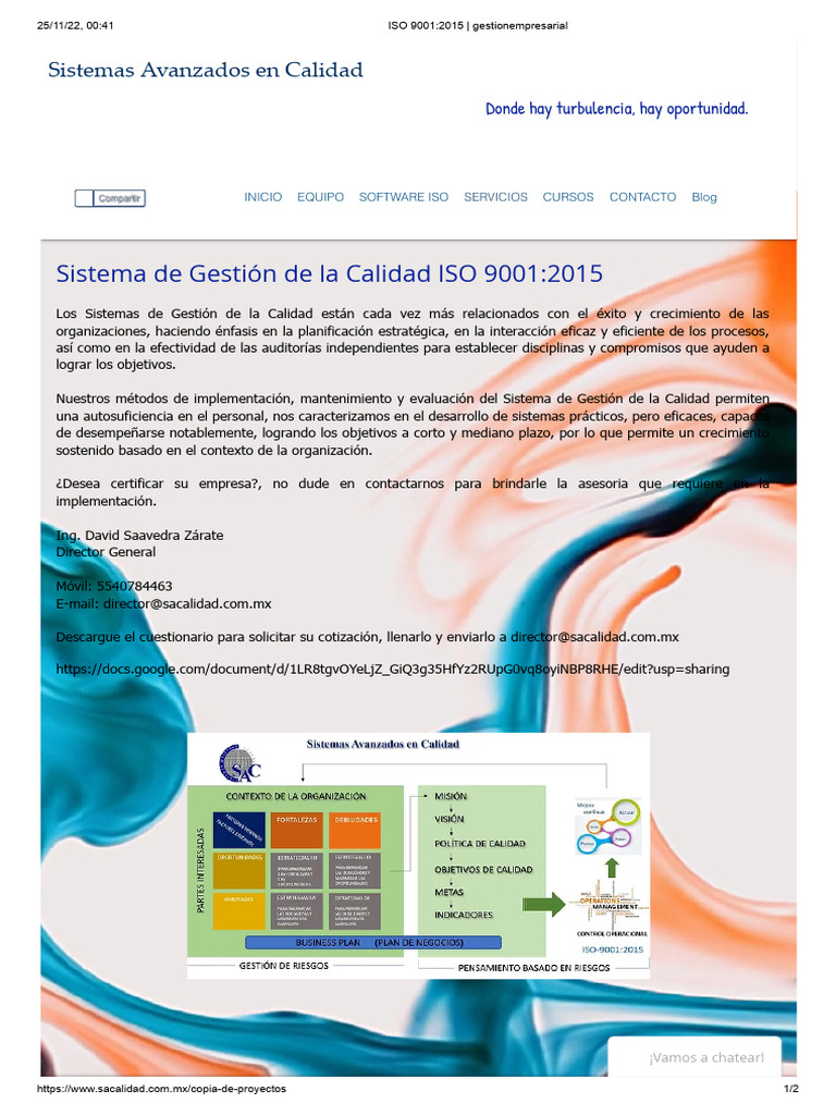 ISO 9001 - 2015 - Gestion Empresarial | PDF | Sistema de manejo de calidad | Gestión de la calidad