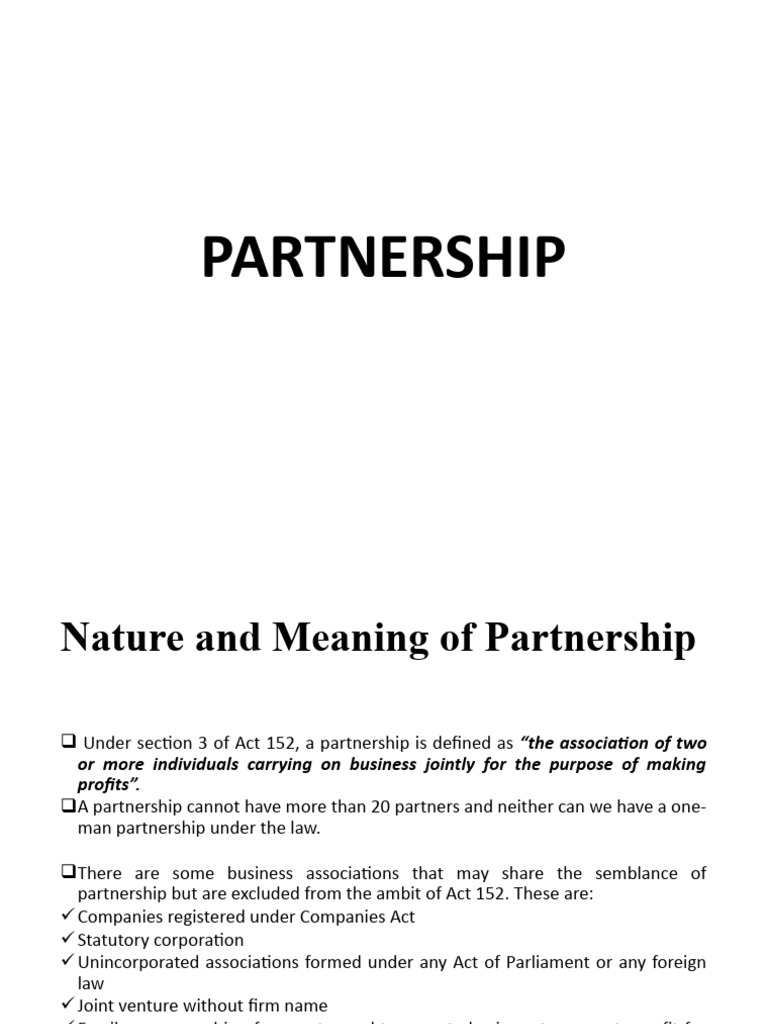 Partnership Law Slides Pdf Liquidation Security Interest