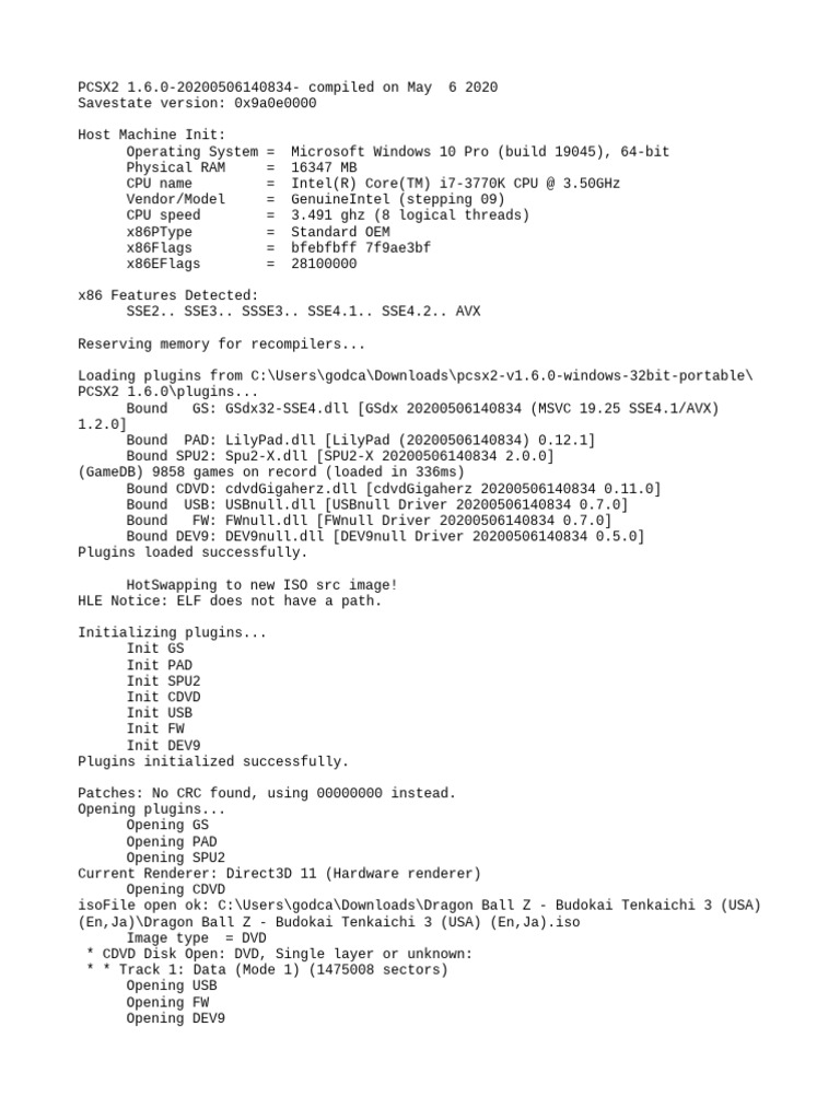 Emu Log | PDF | Bios | Booting