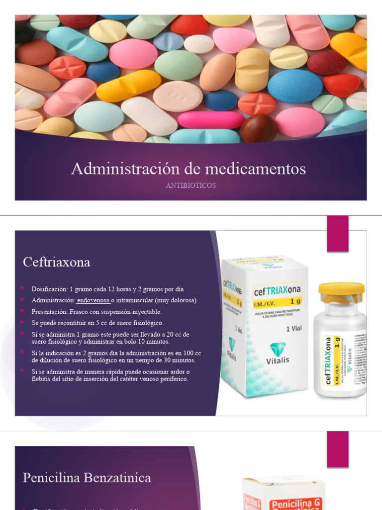 Administraci N de Medicamentos Antibioticos | PDF | Terapia intravenosa ...