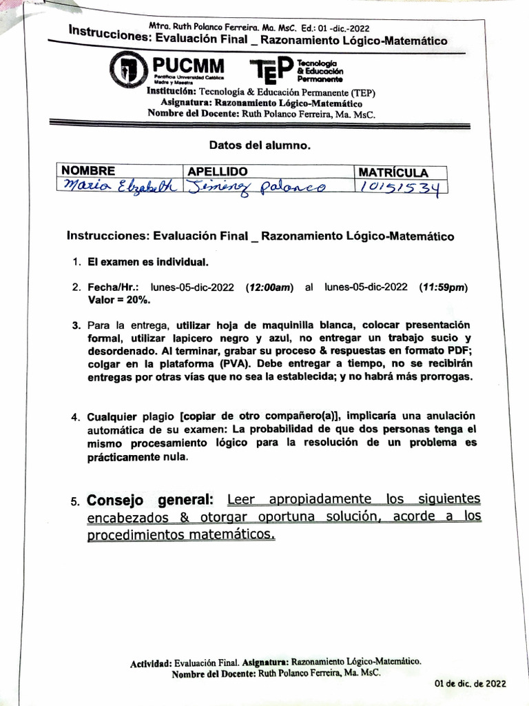 Evaluacion Final | PDF