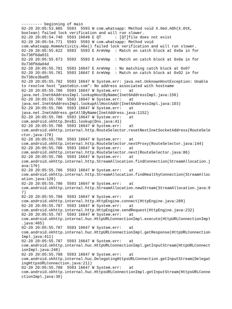 Logcat | PDF | Domain Name System | Java (Programming Language)