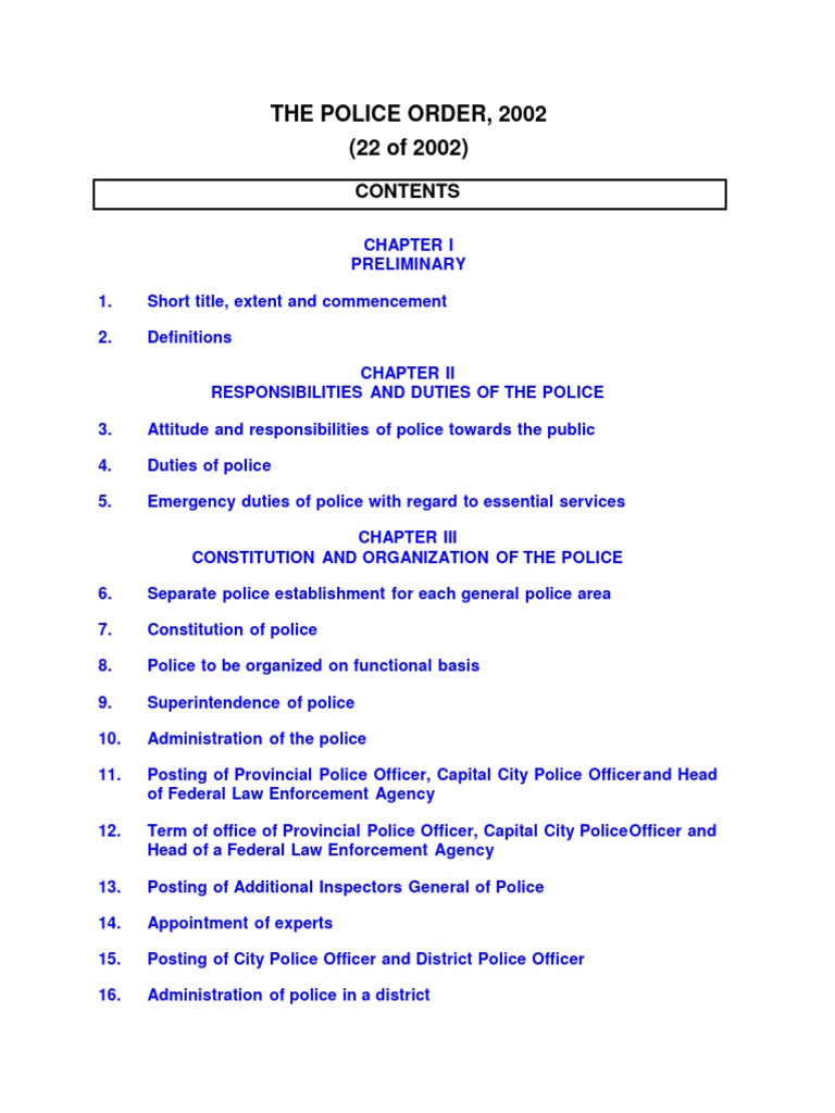 THE_POLICE_ORDER,_20021 | PDF | Police | Inspector