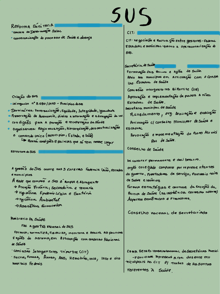Resumo SUS Saude Coletiva | PDF