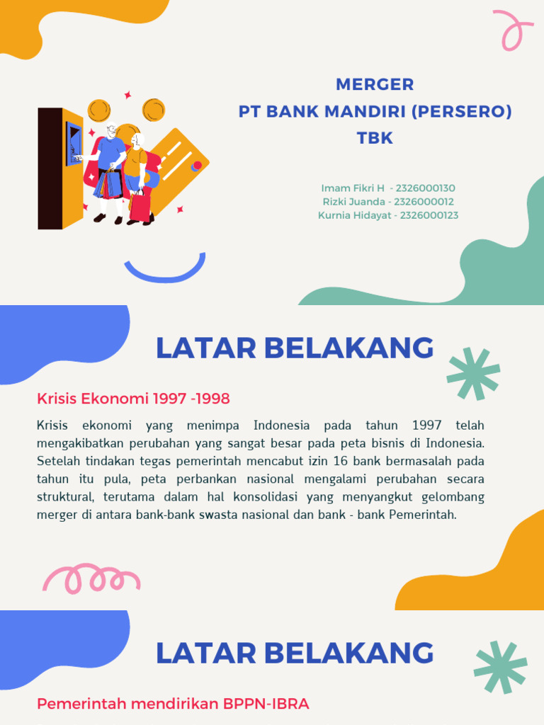 Merger PT Bank Mandiri | PDF | Pengelolaan Keuangan & Uang