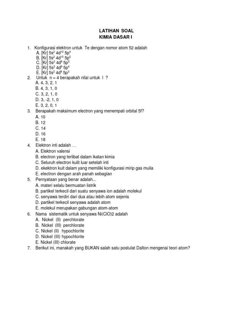 Latihan Soal 1 | PDF