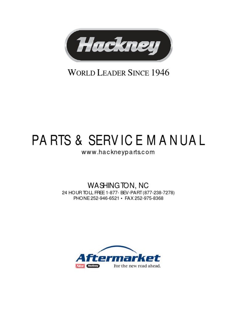Hackney Parts Service Manual | PDF | Truck | Door
