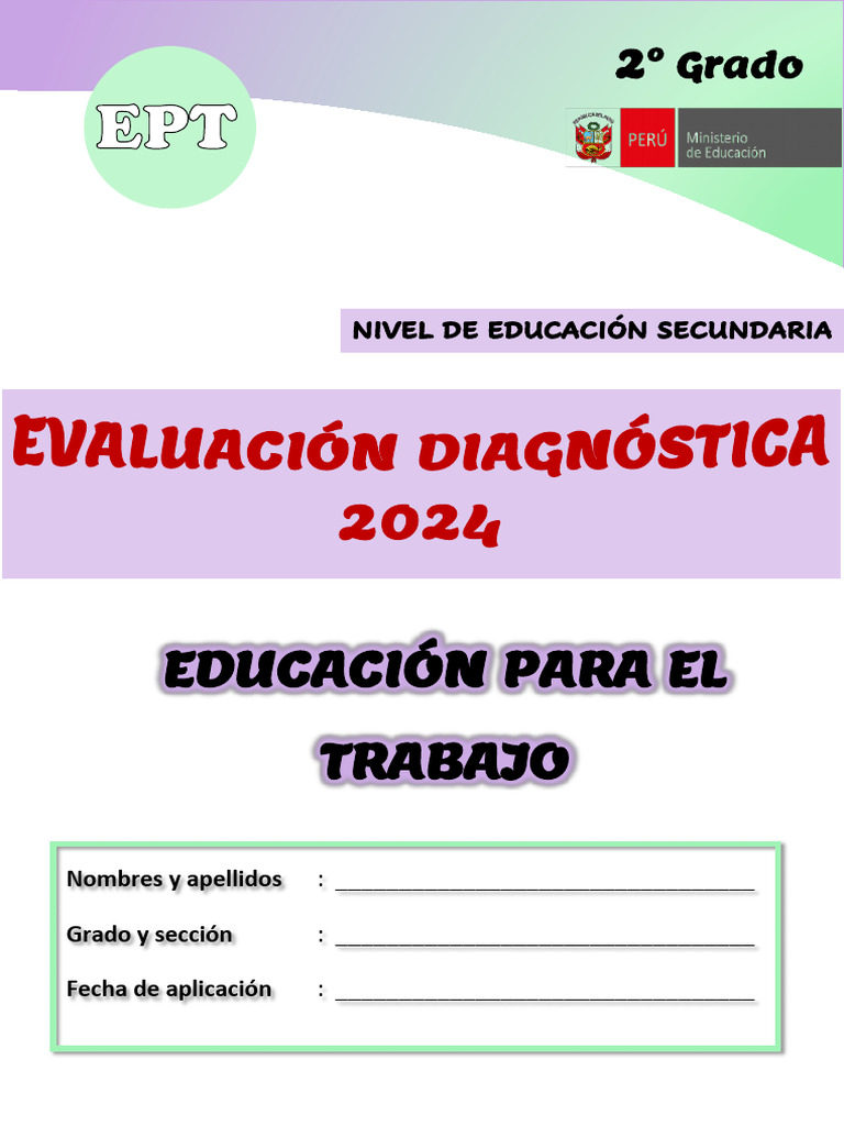 Evaluación Diagnóstica 2° Grado 2024 | PDF | Evaluación | Iniciativa ...