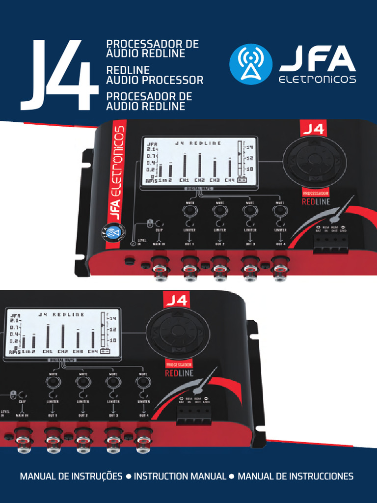 Manual Jfa Processador Redline j4 Trilingue | PDF | Som | Engenharia Elétrica