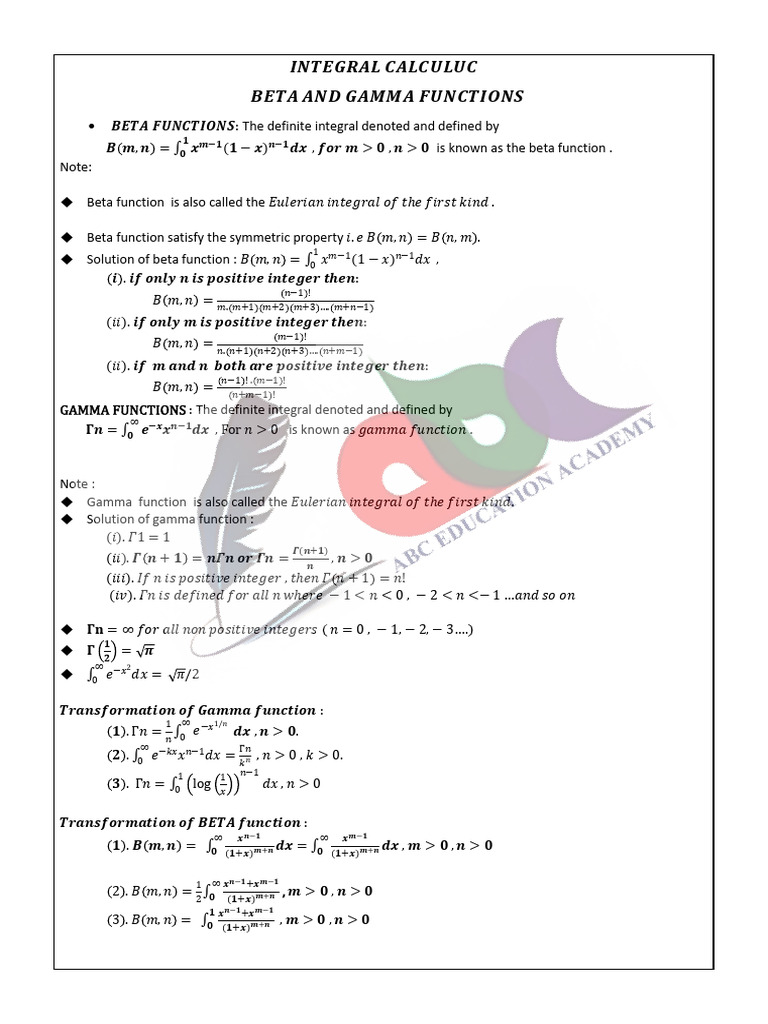 Integral Calculuc - Formulae) | PDF | Mathematical Concepts | Mathematical Analysis